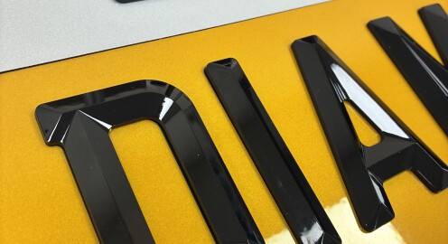 Replacement Number Plate for Audi